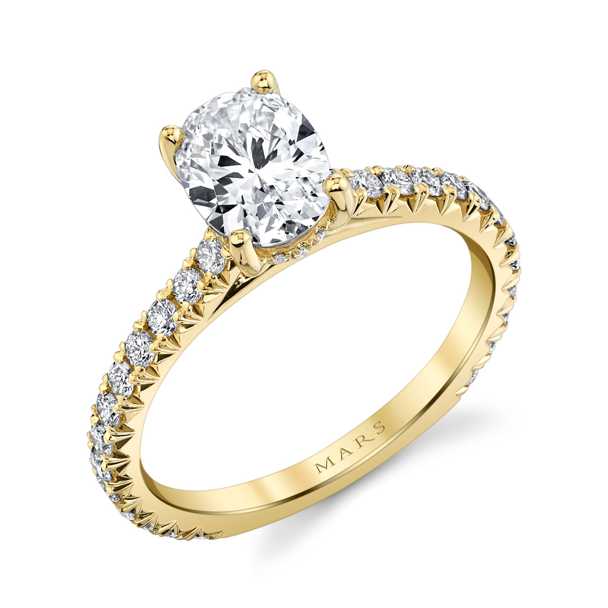 Mars Oval Engagement Ring 14K Yellow Gold – Global Rings Jewelry